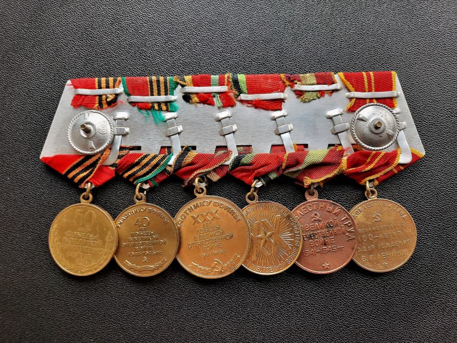 ZSSR-Komplet medalj - vojaške nagrade za veterane iz 2.svetovne vojne