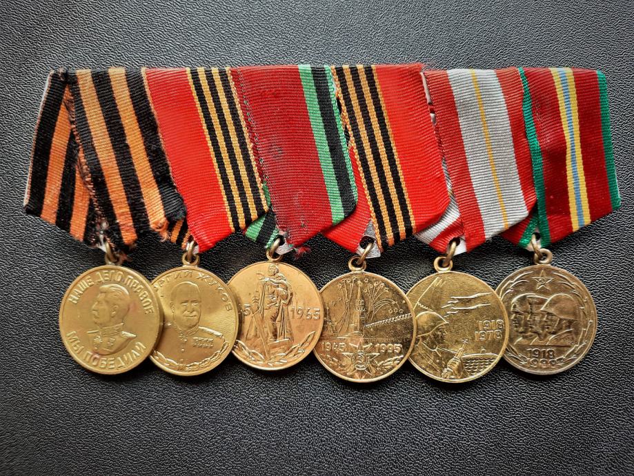 ZSSR-Komplet medalj - vojaške nagrade za veterane iz 2.svetovne vojne