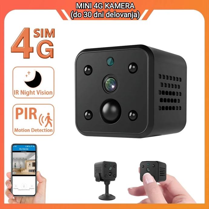 Mini kamera na SIM kartico 4G SPY kamere WiFi vohunska oprema za avto