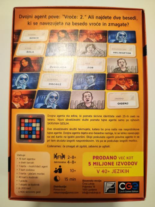 Codenames namizna igra - nova