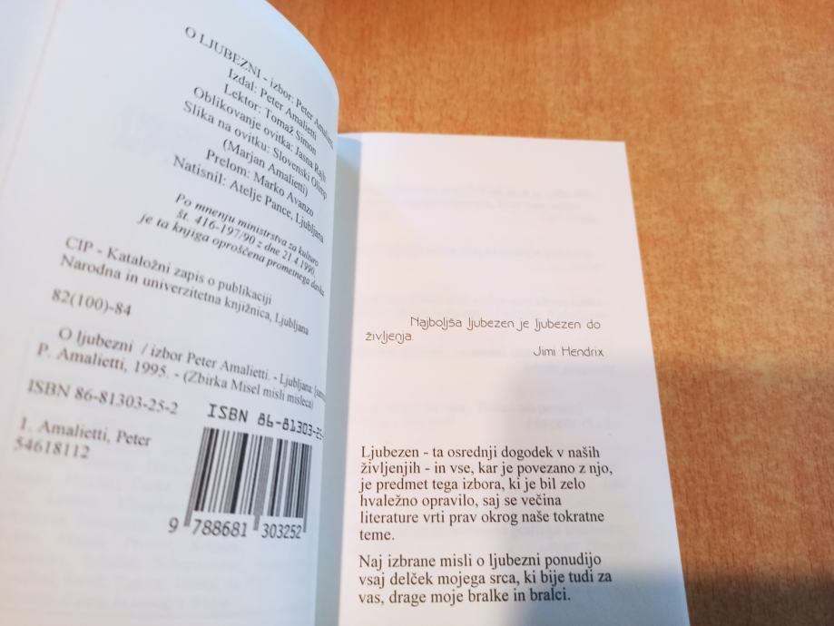 O ljubezni - Zbirka ǂMisel misli misleca / aforizmi, pregovori