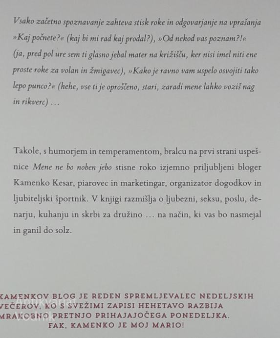 MENE NE BO NOBEN JEBO, Kamenko Kesar