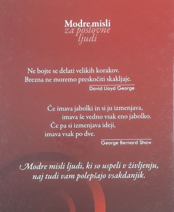 MODRE MISLI ZA POSLOVNE LJUDI, več avtorjev