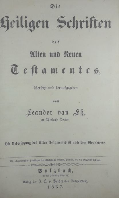 DIE HEILIGE SCHRIFT, Leander van Ek