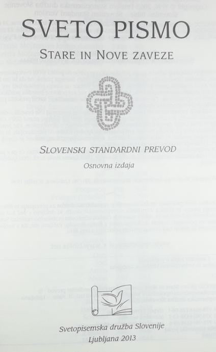 SVETO PISMO (SLOVENSKI STANDARDNI PREVOD)