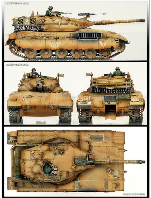 Maketa tank Merkava II Israeli MBT OKLEPNIK 1/35 1:35