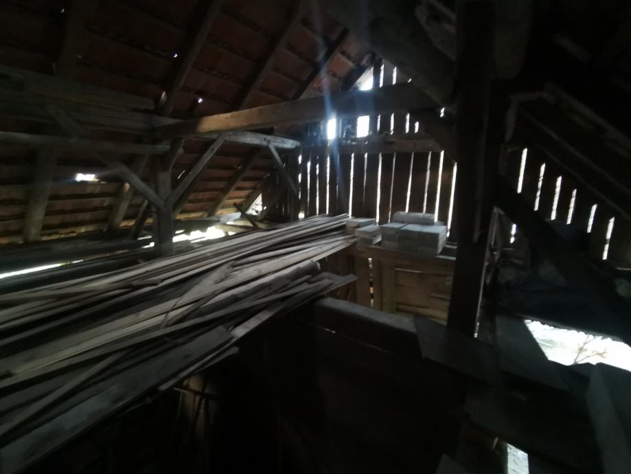 Leseni kmečki pod, delavnica, shramba, hrast