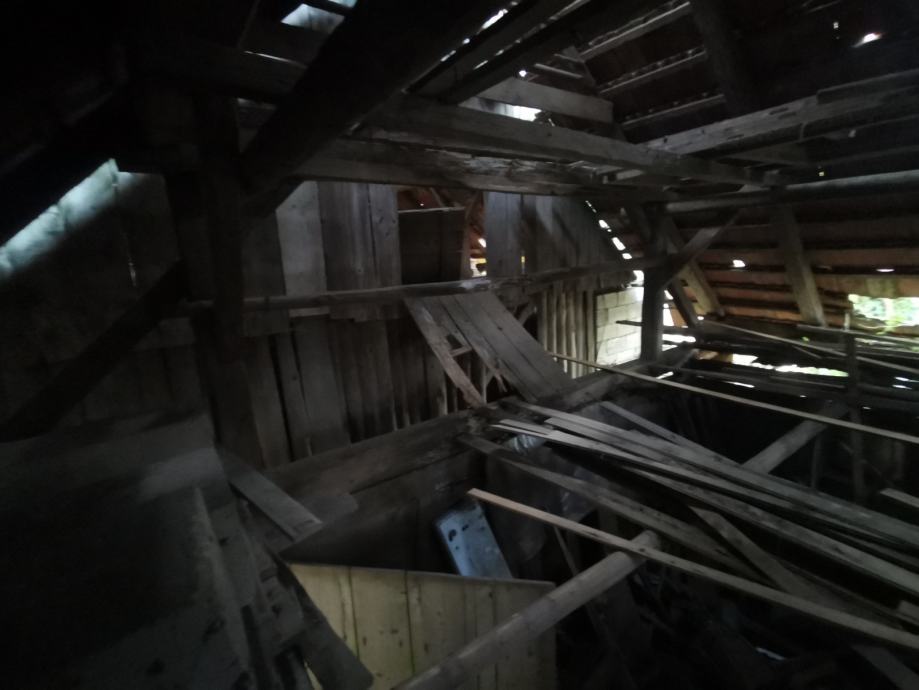 Leseni kmečki pod, delavnica, shramba, hrast