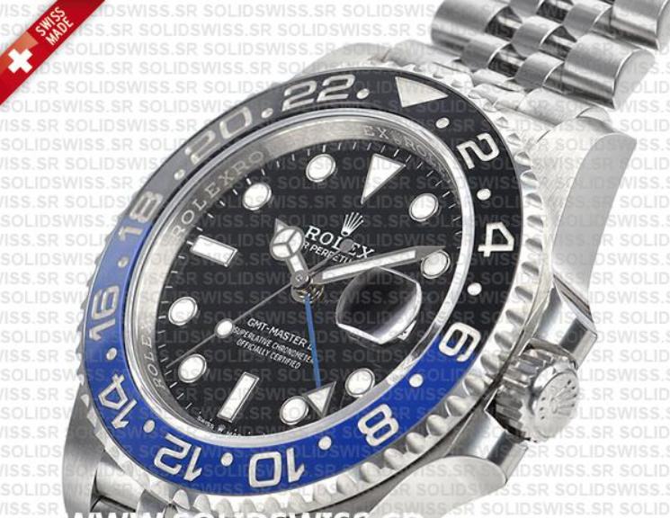 ROLEX GMT MASTER II BATMAN JUBILEE (SOLID SWISS CLON!) ETA cal. 3285
