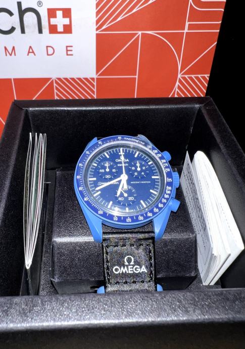 Swatch x Omega - Mission to Neptune Bioceramic MoonSwatch zapestna ura