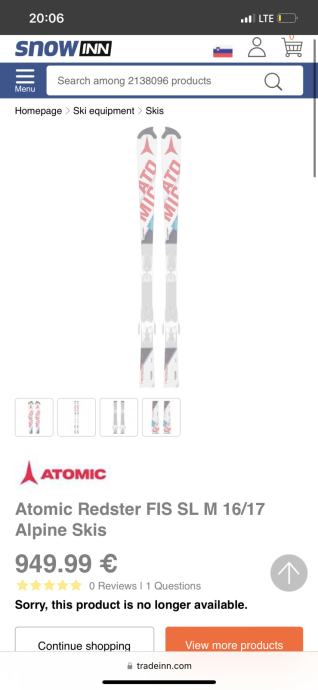 Smuči Atomic Redster FIS SL M 16/17