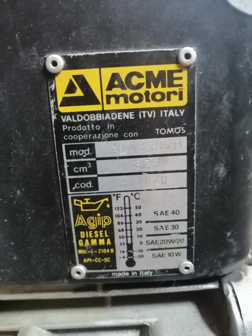 Motor za motokultivator ACME motori izdelava za Tomos
