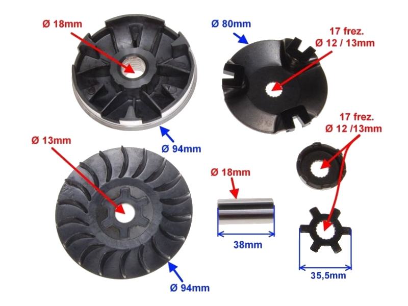 Variomat (variator) WM z veternico, pušo... Yamaha BWS 50