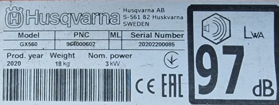 Husqvarna GX 560 motorna kosilnica na zračni blazini - Prodam