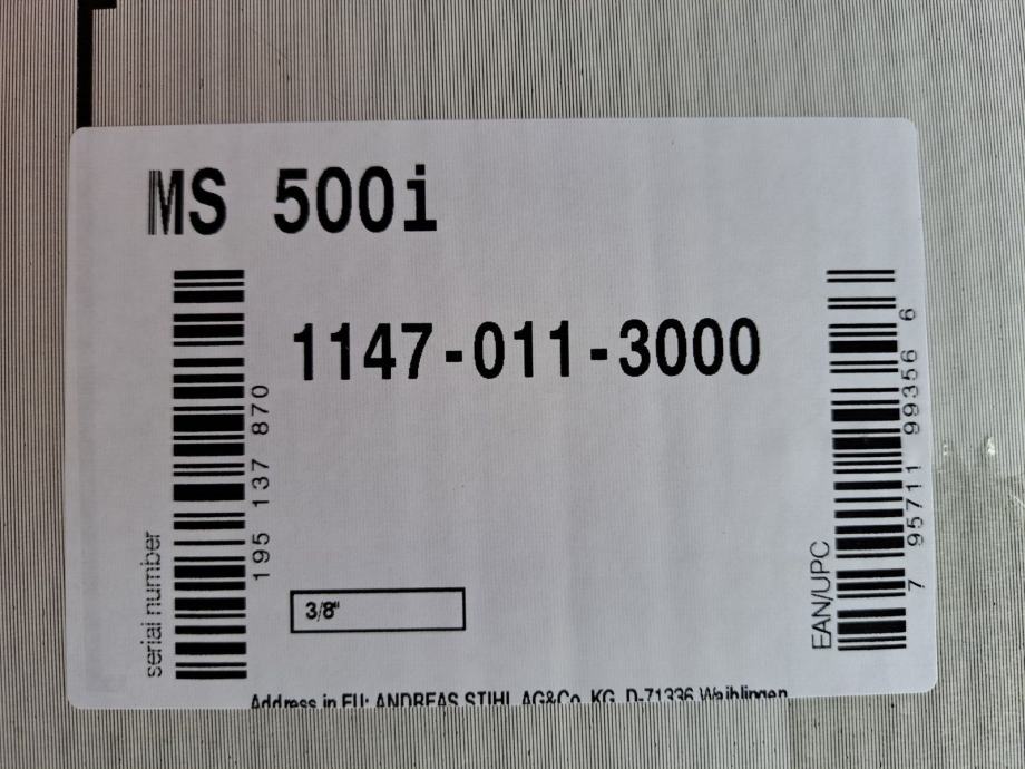 Motorna žaga Stihl MS500i 6,8 KM