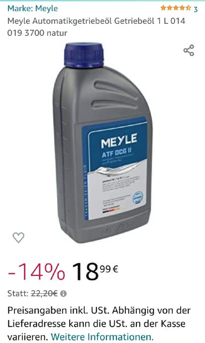 Olje za avtomatski menjalnik MEYLE ATF DCG II