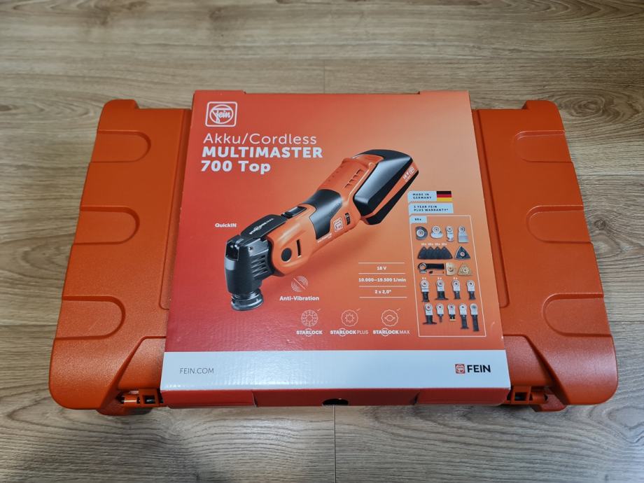 Fein MultiMaster AMM 700 Max Top 2x 3.0Ah in Polnilec - kot Novo