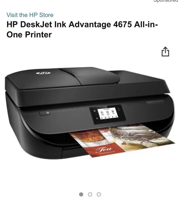 HP Deskjet Ink Advantage 4675 all in one printer