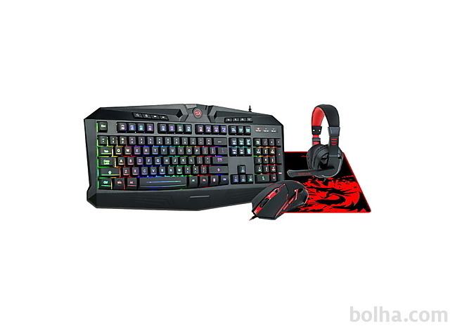 TIPKOVNICA, MIŠKA, IN SLUŠALKE, GAMING KOMPLET, REDRAGON, RABLJEN
