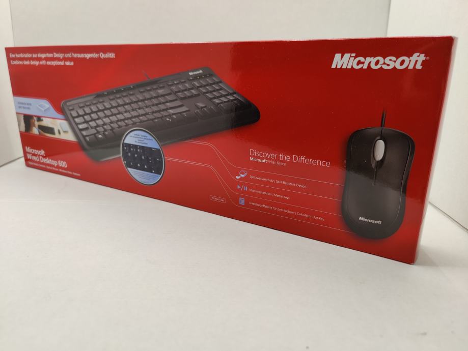 Tipkovnica + miška NOV komplet Microsoft Wired Desktop 600