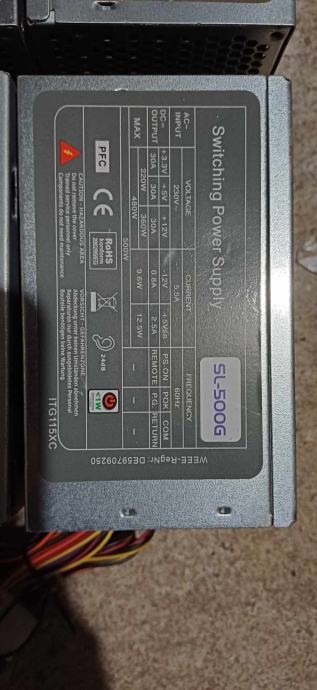 500W inter-tech SL500G/A napajalnik