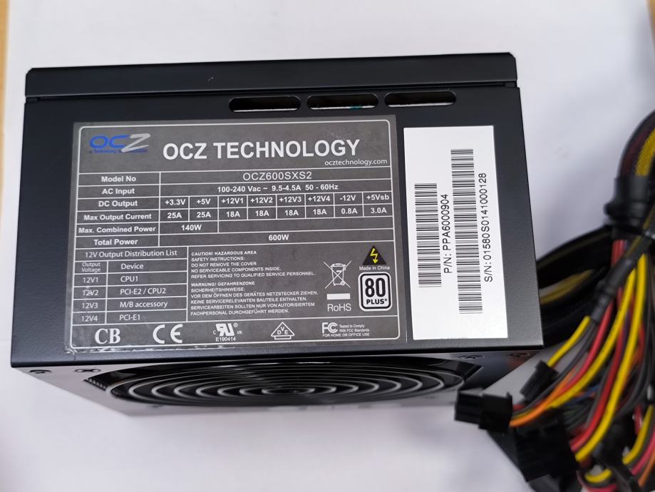 ATX napajalnik OCZ 600W