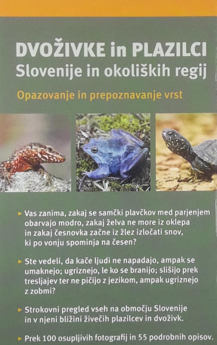 DVOŽIVKE IN PLAZILCI SLOVENIJE IN OKOLIŠKIH REGIJ, Milan Vogrin