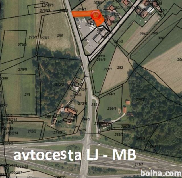 ODDAM STAVBNO ZEMLJIŠČE OB AVTOCESTI (izv. Arja vas)