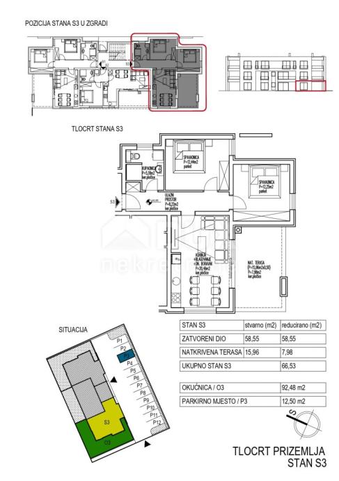 OTOK PAG, MANDRE 2 sobno stanovanje v moderni in kvalitetni novogradnj ...