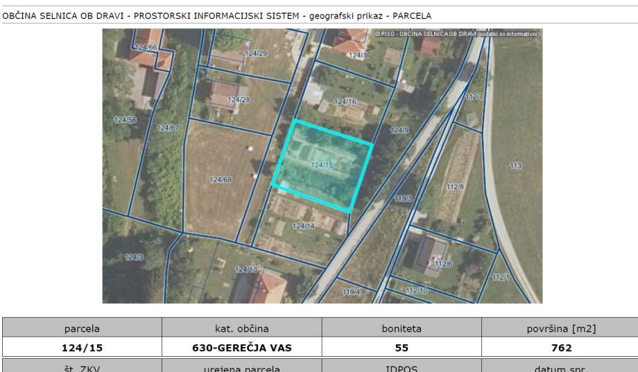 Zemljišče s parcelno številko 124/15 k.o. 630 Gerečja vas
