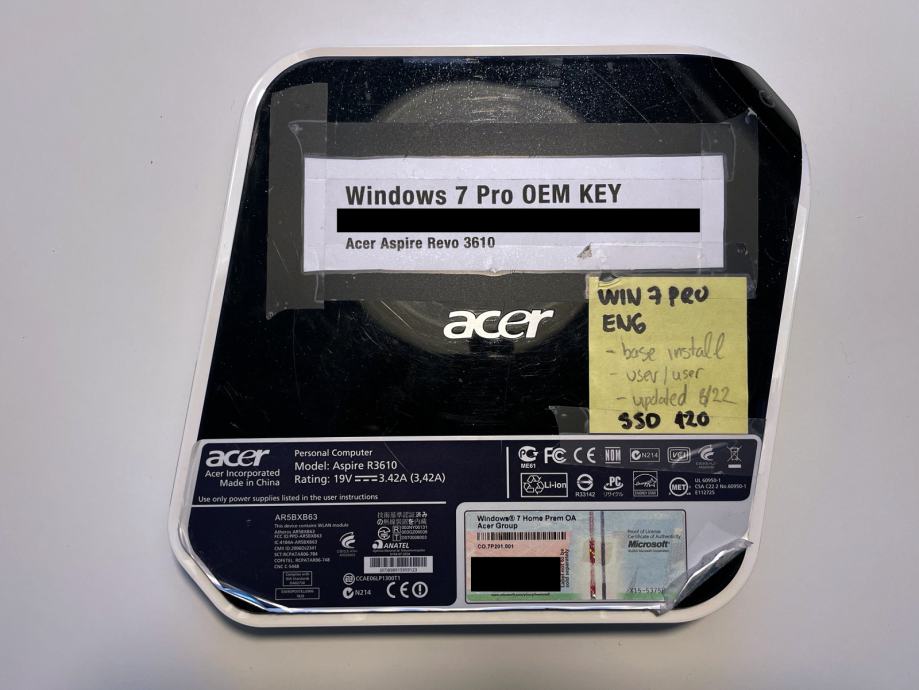 Mini PC / Nettop Acer Aspire Revo R3610 3GB RAM 120GB SSD
