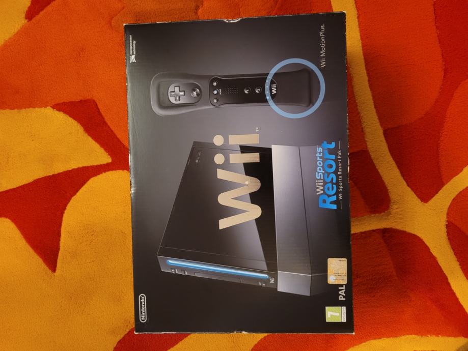 Nintendo wii black + sports resot pack