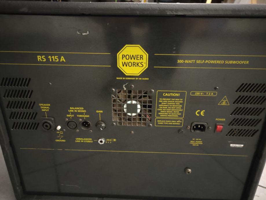 HK PowerWorks RS 115 A aktivni bas zvočnik