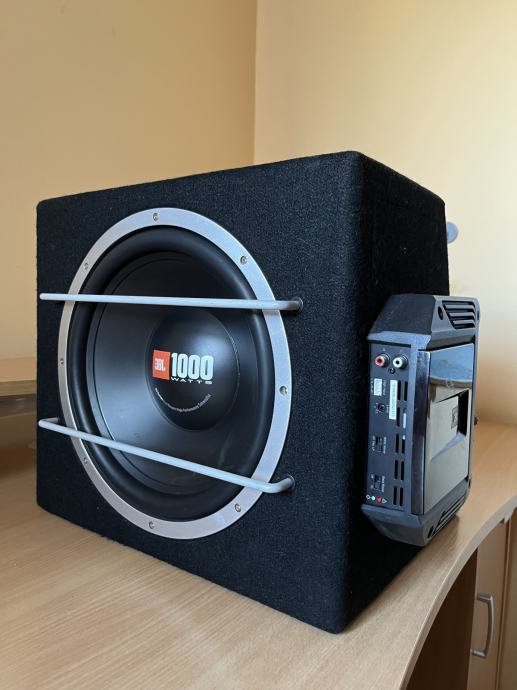 JBL 1000W Subwoofer v ohišju + JBL GX-A602 ojačevalec