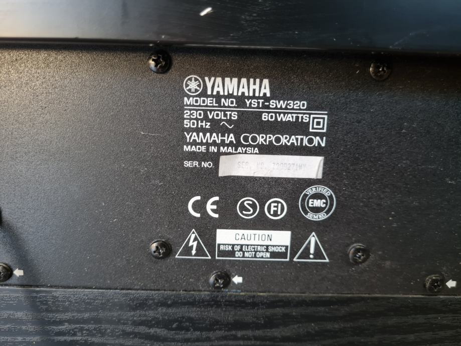 YAMAHA YST-SW320, aktivni subwoofer, 250 W