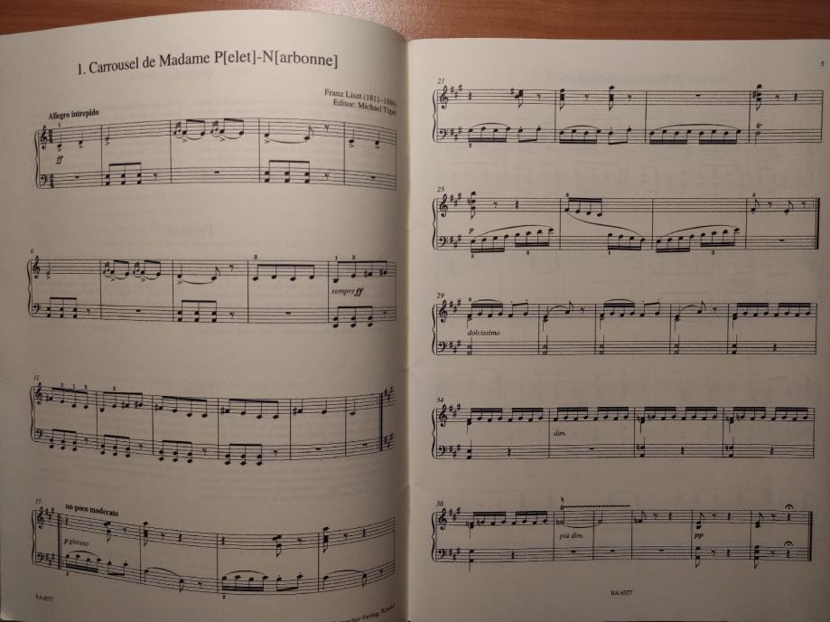 Liszt - note za klavir