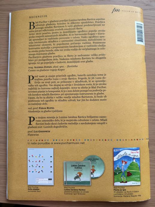 Note za flavto in klavir-Lunina čarobna flavtica-Blaž Pucihar