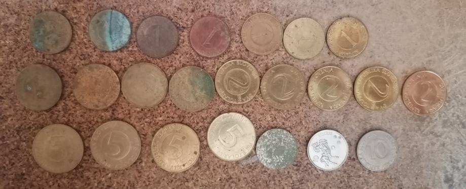 kovanci Slovenija tolar 1,2,5,10
