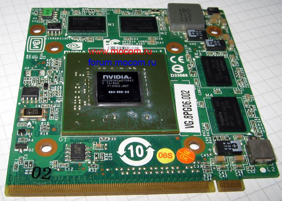 GeForce DDR2 MXM II Graphic Card 8600