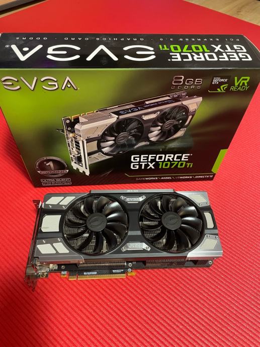 Grafična kartica GeForce EVGA GTX 1070 Ti, 8GB DDR5