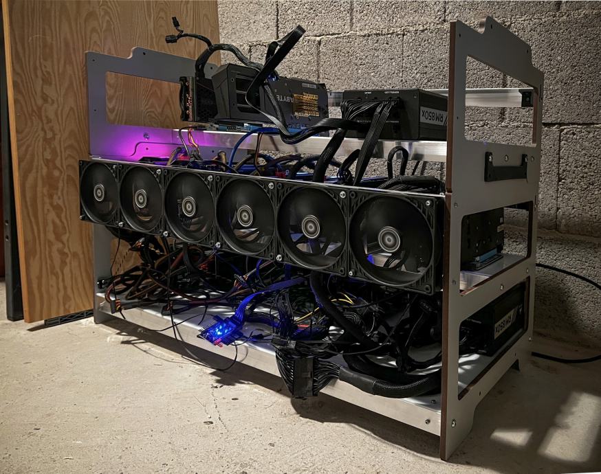 Mining rig | 535 MH/s | 3060Ti, 3070, 1080Ti