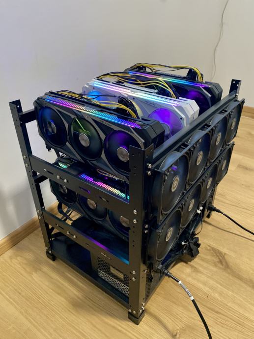 Profesionalen mining rig, 6x RTX 3080, NOV