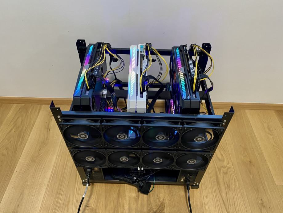 Profesionalen mining rig, 6x RTX 3080, NOV