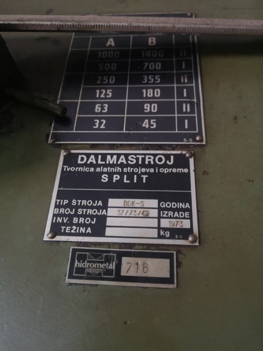 Dalmastroj BDK5 vrtalnik, bormašina, vrtalni stroj