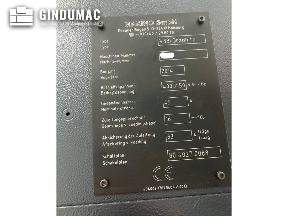 Makino V33i Graphite Vertical Machining Center