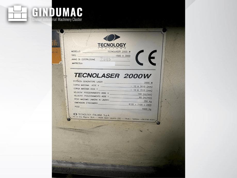 Used Turret punching machine TECHNOLASER 2000w - 2005 - for sale | GIN