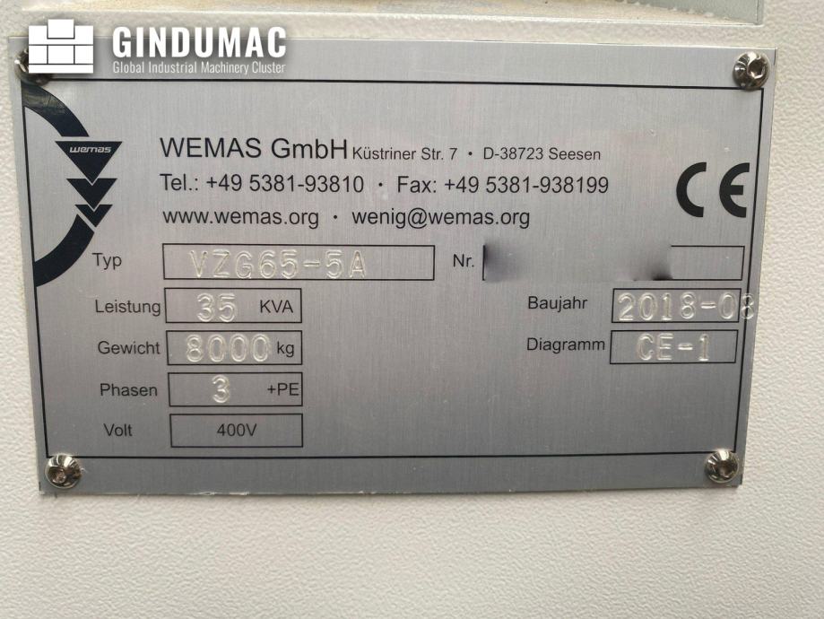 WEMAS VZG 65-5A Vertical Machining center