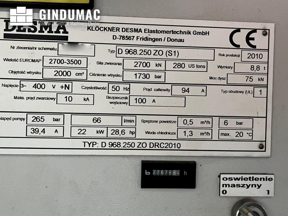Klockner DESMA 968.250 ZO Injection moulding machine