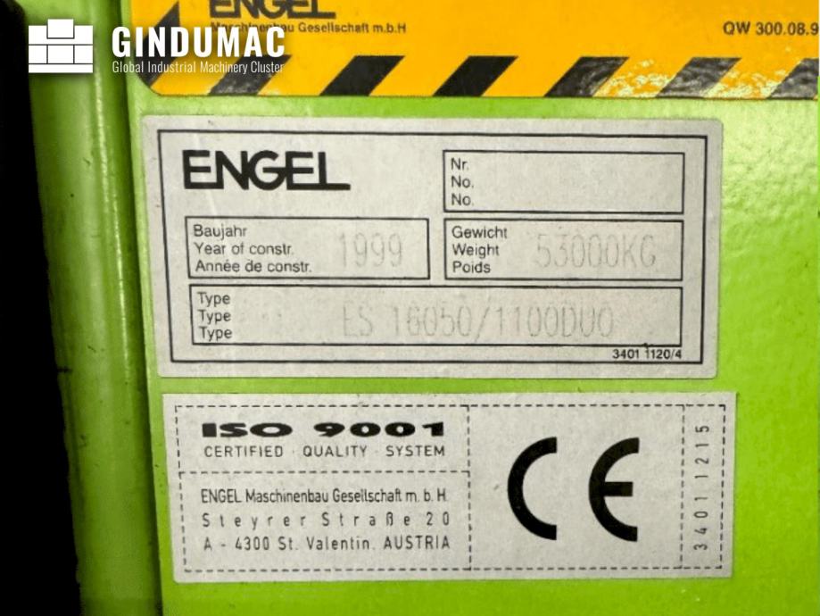 Used Injection moulding machine Engel ES 16050/1100DUO - 1999 - for sa