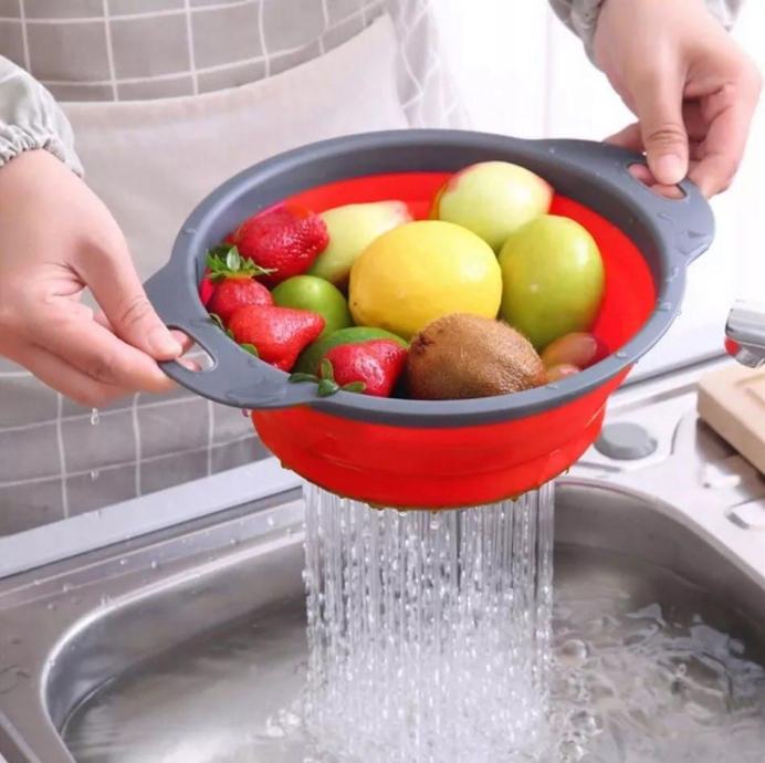 Silikonsko zložljivo cedilo – odcejalnik 24 cm
